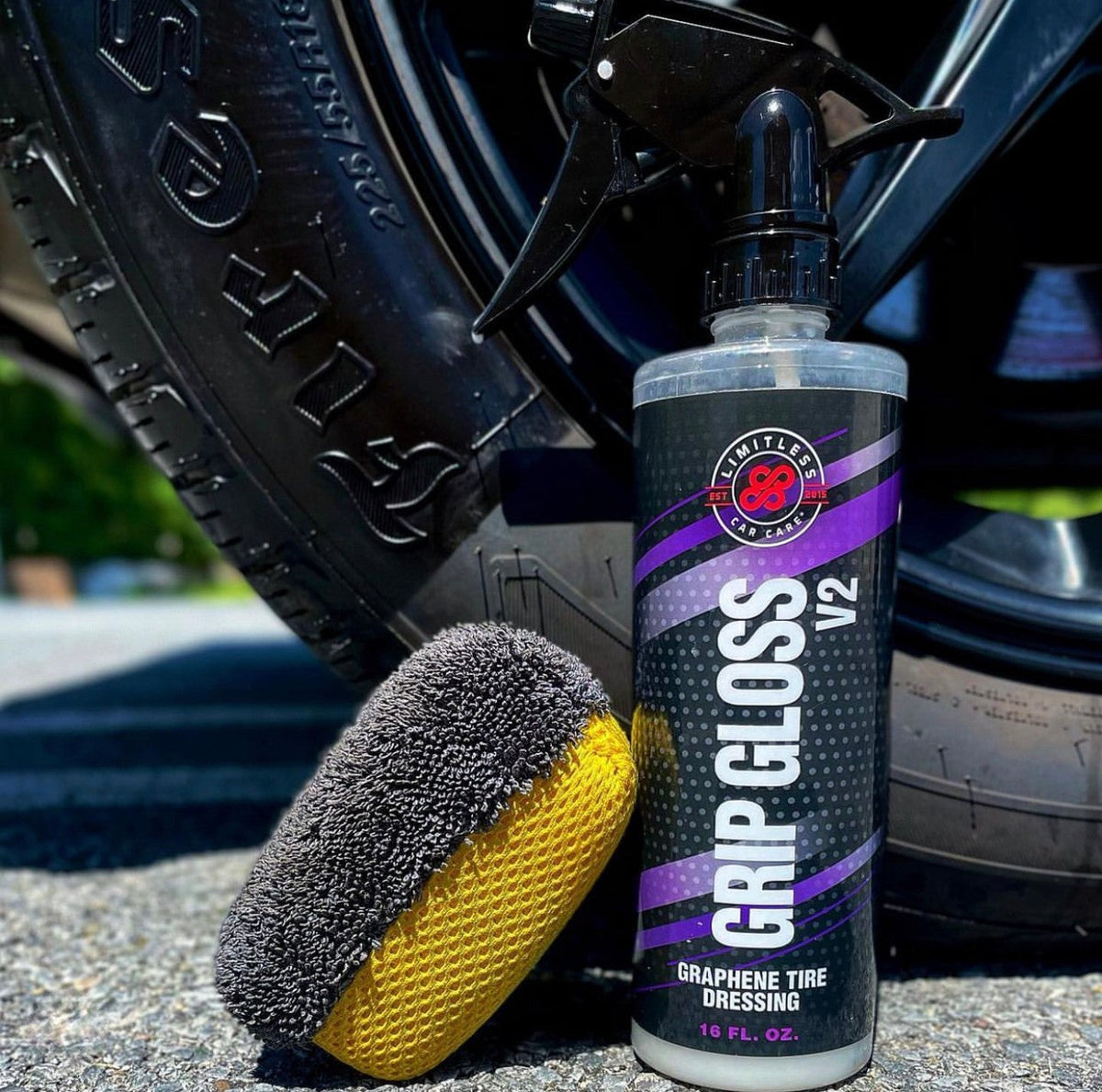 GRIP GLOSS V2: Tire Shine That Outlasts the Elements | Limitless Car Care